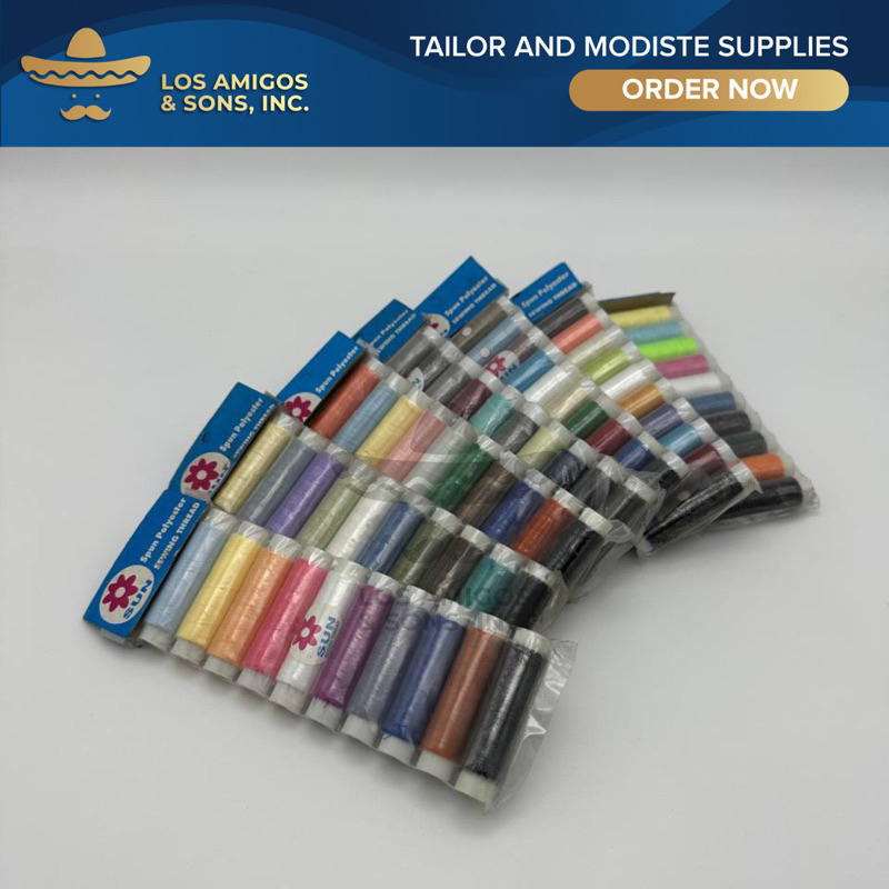Assorted 100m Threads / Sinulid SOLD per PACK (10 spools) | Shopee ...