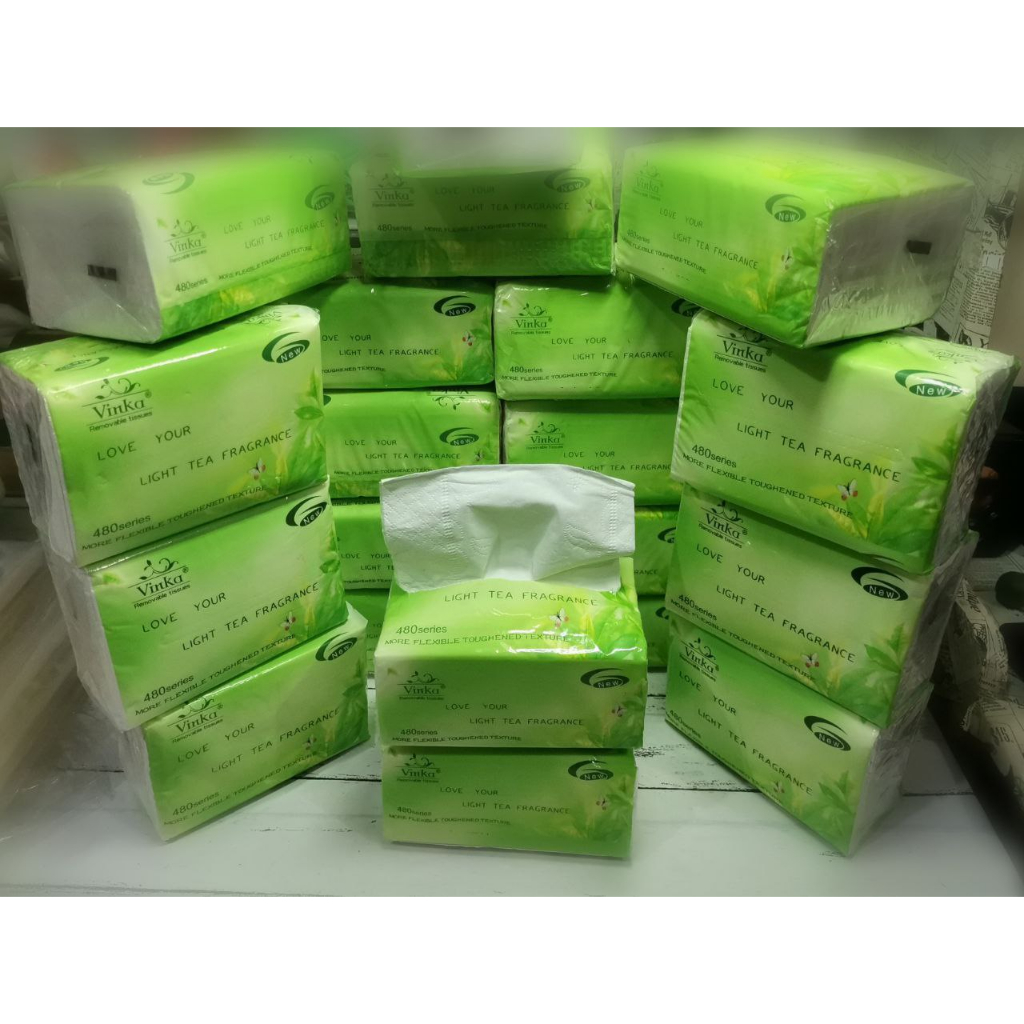 Organic Green Tea Facial Tissue 3 Ply(480 sheets) sold per piece ...