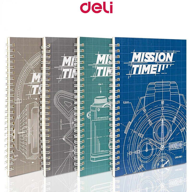 Deli Notebook Spiral Notebook A5 Size 60 Sheets | Shopee Philippines