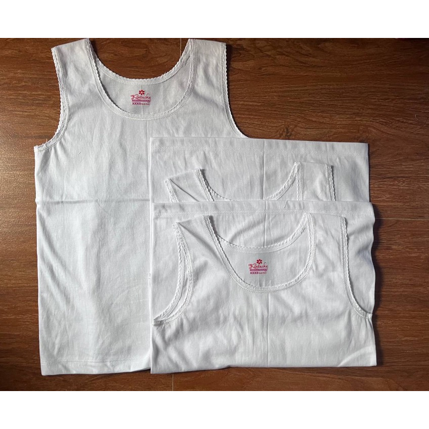 1PC WHITE Lady Sando Kentucky for teens and adult 100% Cotton | Shopee ...