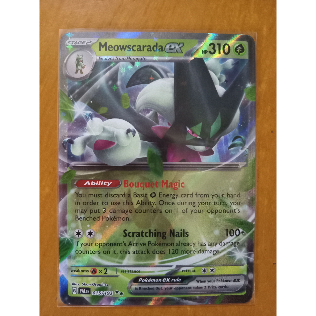 Meowscarada ex Double Rare 015/193 Pokemon TCG Standard English (Paldea ...