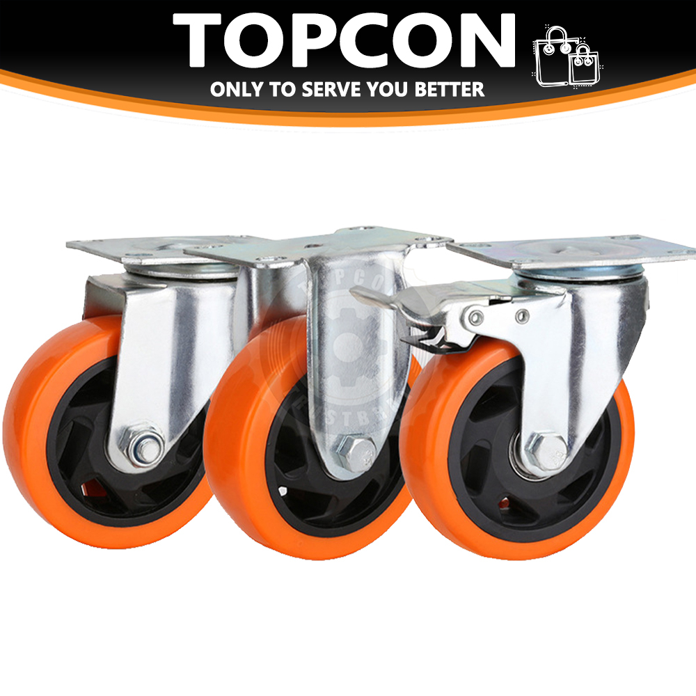 Universal roller Caster Wheel Fixed / Caster Wheel Swivel (With Lock ...