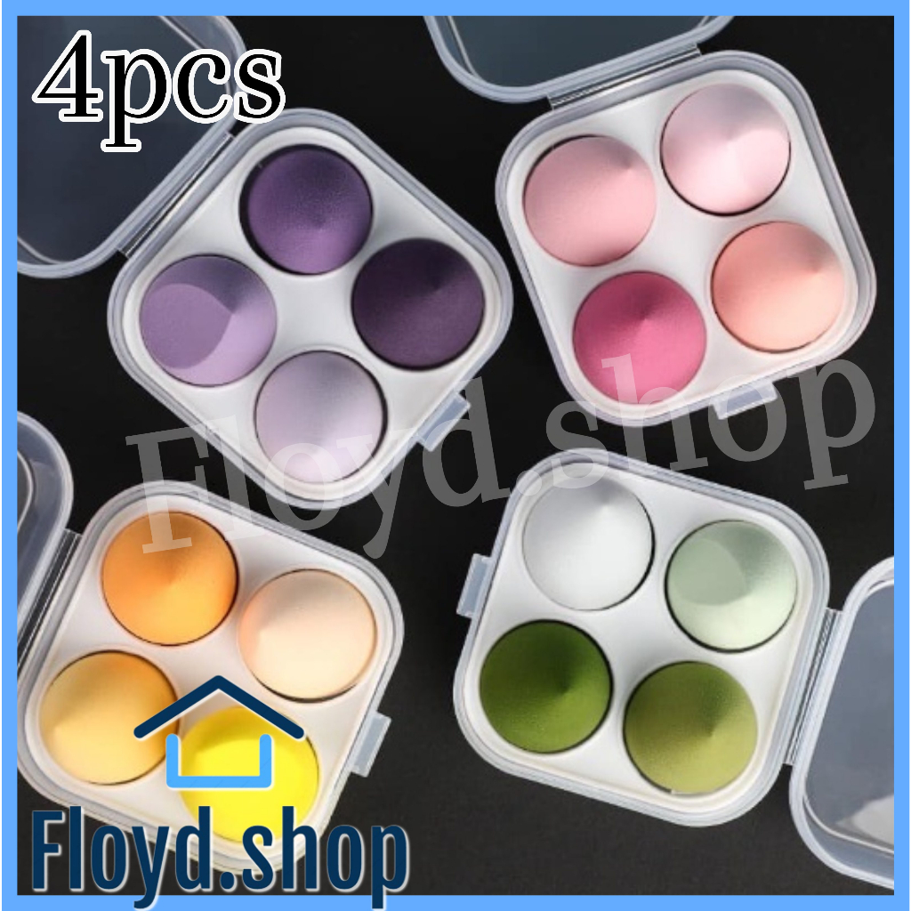 FLOYD.SHOP 4pcs Cosmetic Beauty Puff Set Makeup Foundation Puff Powder ...