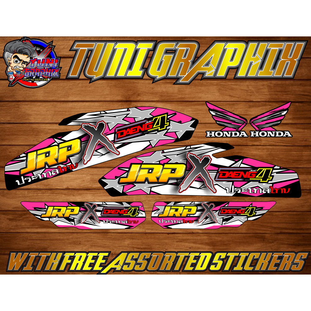 TMX/RUSI/PINOY/MOTOPOSH/SKYGO/ DECALS STICKER v5 PINK ( JRP X DAENG ...