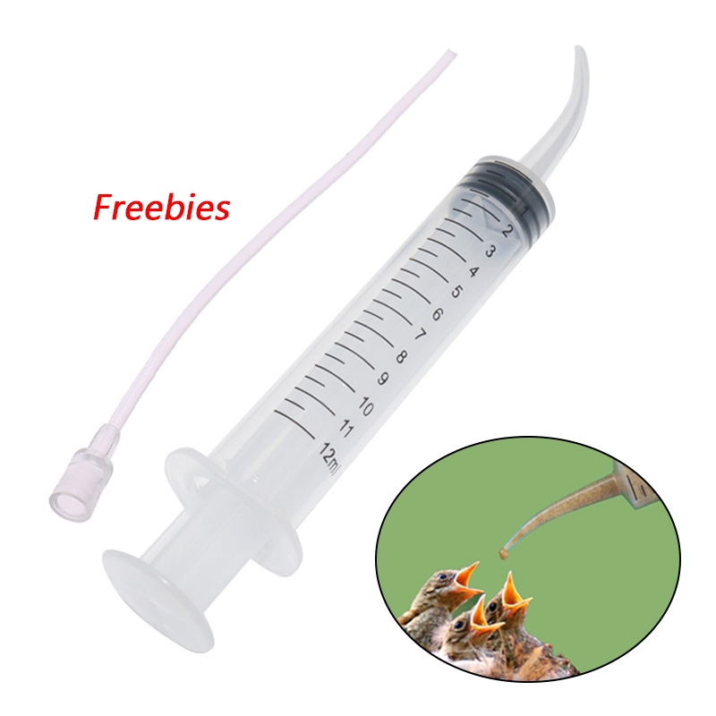 2Pcs 12ML Bird Hand Feeding Syringe Feeder with Tube for Parrots ...