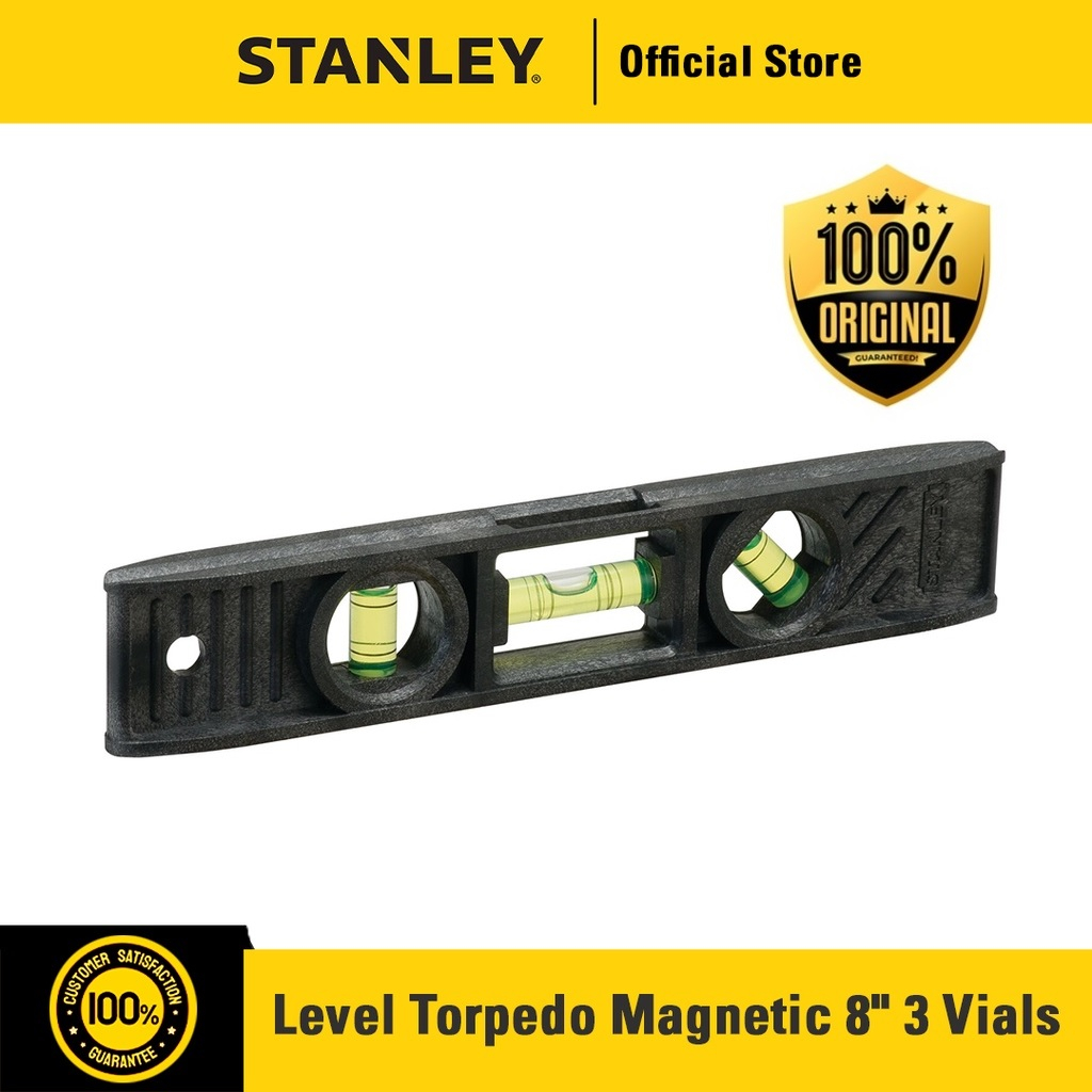 Stanley® Level Torpedo Magnetic 8" 3 Vials | Shopee Philippines