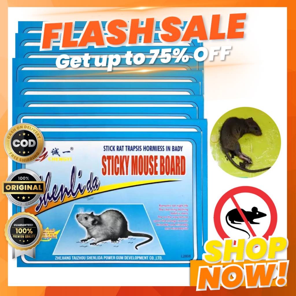Original Mouse Board Sticky Mice Glue Trap High Effective Rodent Rat ...