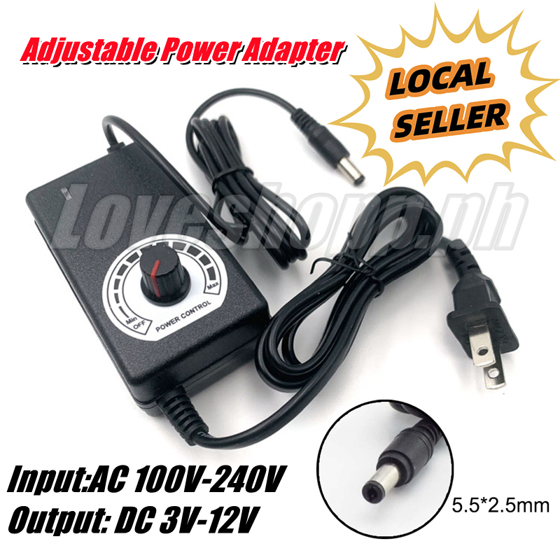 Adjustable Adapter 100V-240V AC to DC 3V-12V 2A of voltage power supply ...