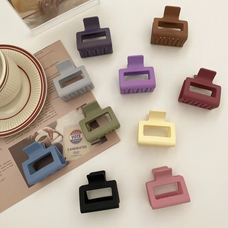 Korean Matte Color Clamp Hair Clip Clamp Shopee Philippines