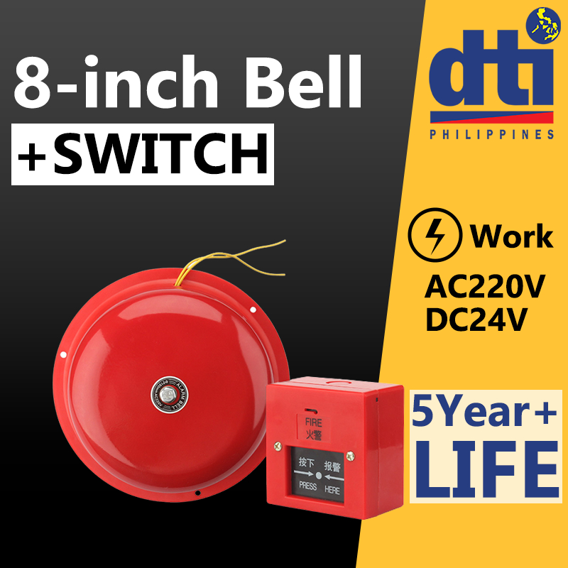 Fire Alarm Bell 220V AC 8 Inches and Pull Switch Bundle | Shopee ...