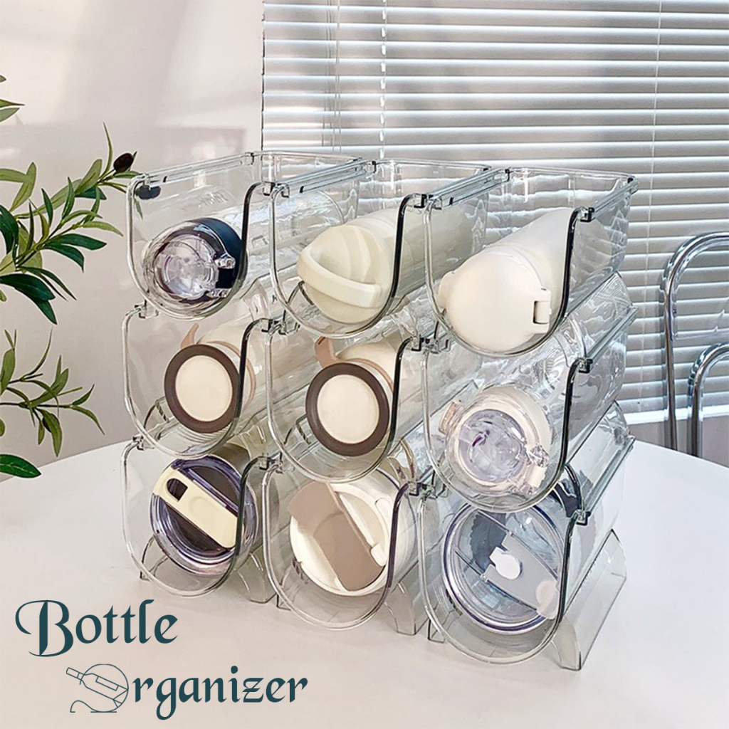 LOCAUPIN Stackable Tumbler Storage Shelf Travel Mug Cup Water Bottle ...