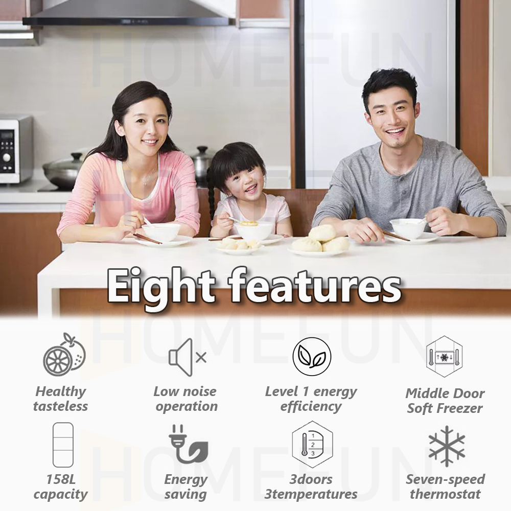 HOMEFUN Mini Refrigerator With Freezer 158L For Room Frost Fridge Save ...