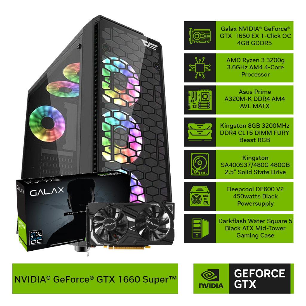 NVIDIA® GeForce® Gaming PC: NVIDIA® GeForce GTX® 1650 with AMD Ryzen 3 ...