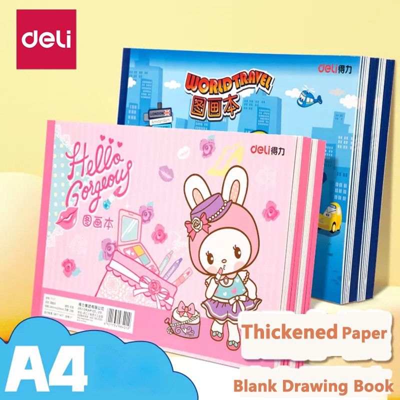 Deli Sketch Books Children's Picture Book Art Blank Painting Book A4 ...