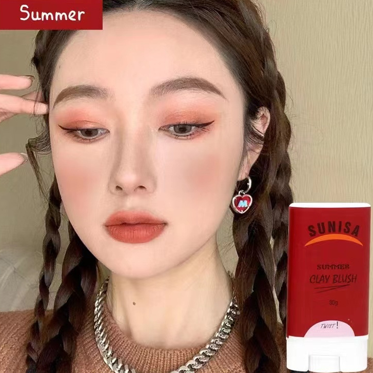 New Sunisa/Organic Clay Blush 2in1 Cheeck & Lip Matte Clay Blush 30g ...