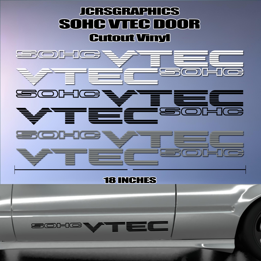 COD SOHC VTec Honda Sticker for side skirt door - Honda Civic City CRV ...