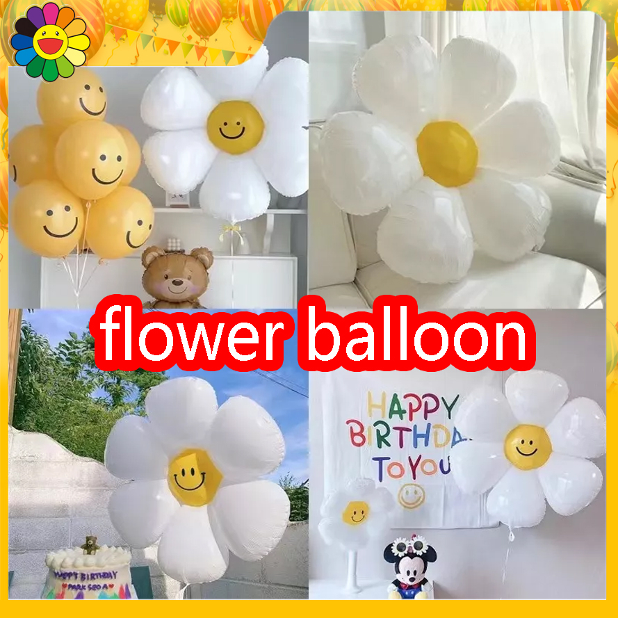 Daisy Balloon Flower Balloon Pastel Yellow SunFlower Foil Balloons ...