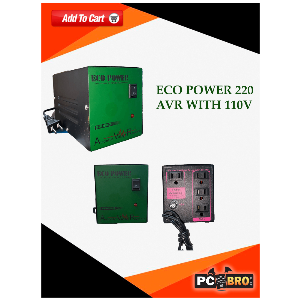 ECO POWER 220 AVR WITH 110V | Shopee Philippines