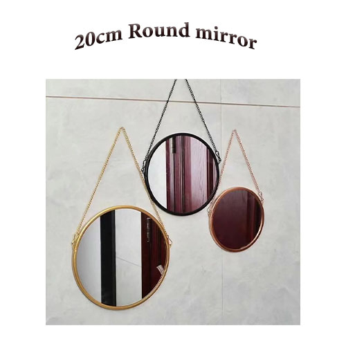 20CM ROUND MIRROR- Nordic Style Mirror Art Metal Wall Decoration ...