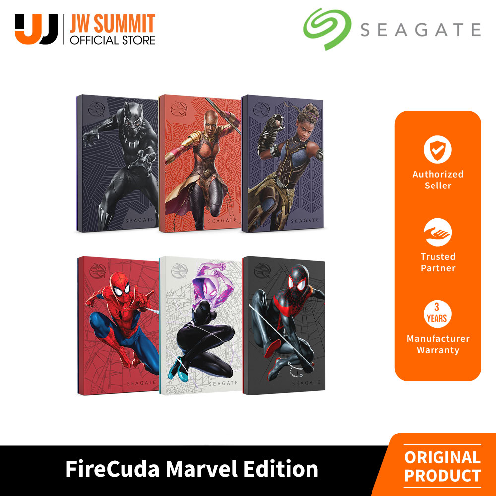 Seagate FireCuda 2TB Marvel Edition Spider-Man/Black Panther RGB ...