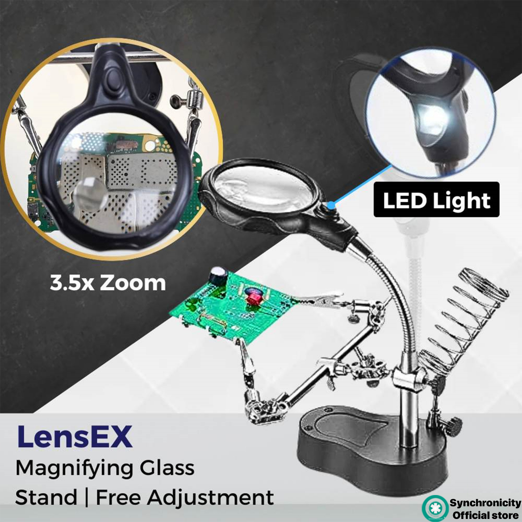LensX Led Light Helping Hands Soldering Magnifier Station Professional ...