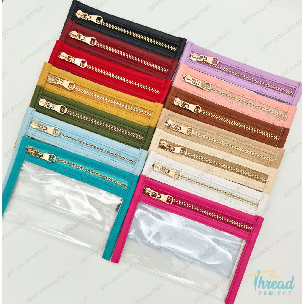 THREAD PROJECT Passport Holder Leather Clear PVC Travel Organizer High ...