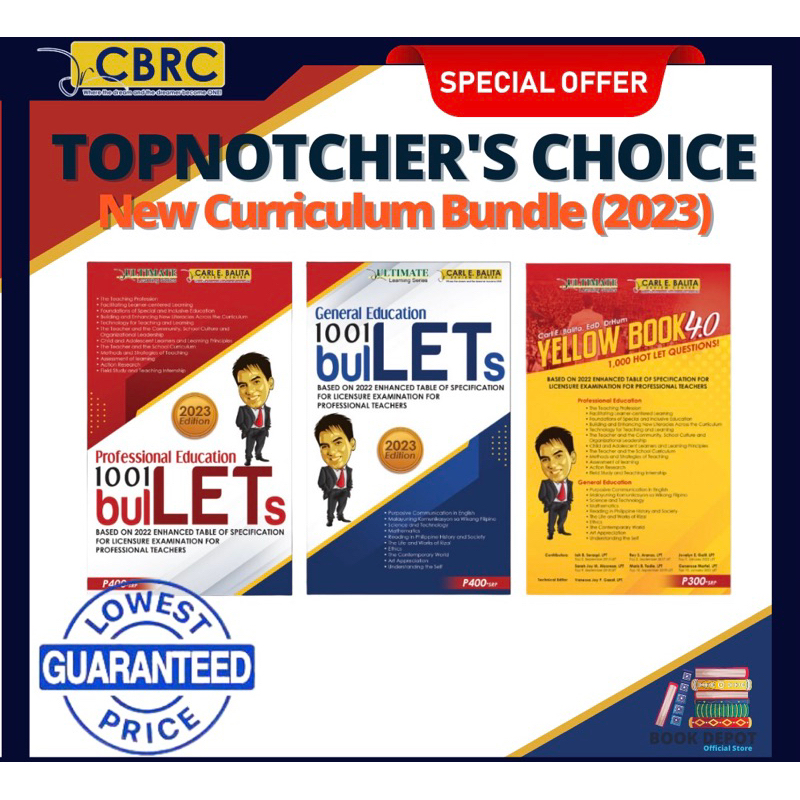 [Ready Stock] CBRC LET Reviewer BUNDLE (GenEd & ProfEd BulLETs + Yellow ...