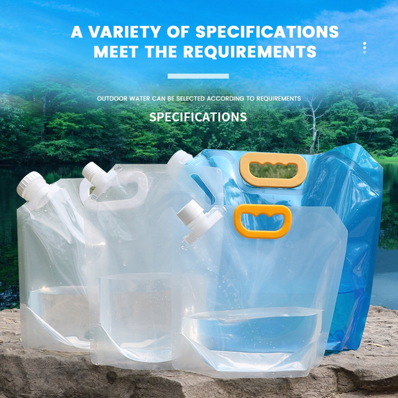 5L/10L Outdoor Camping Water Bag Foldable Water Container Water Can Portable Folding Trave ...