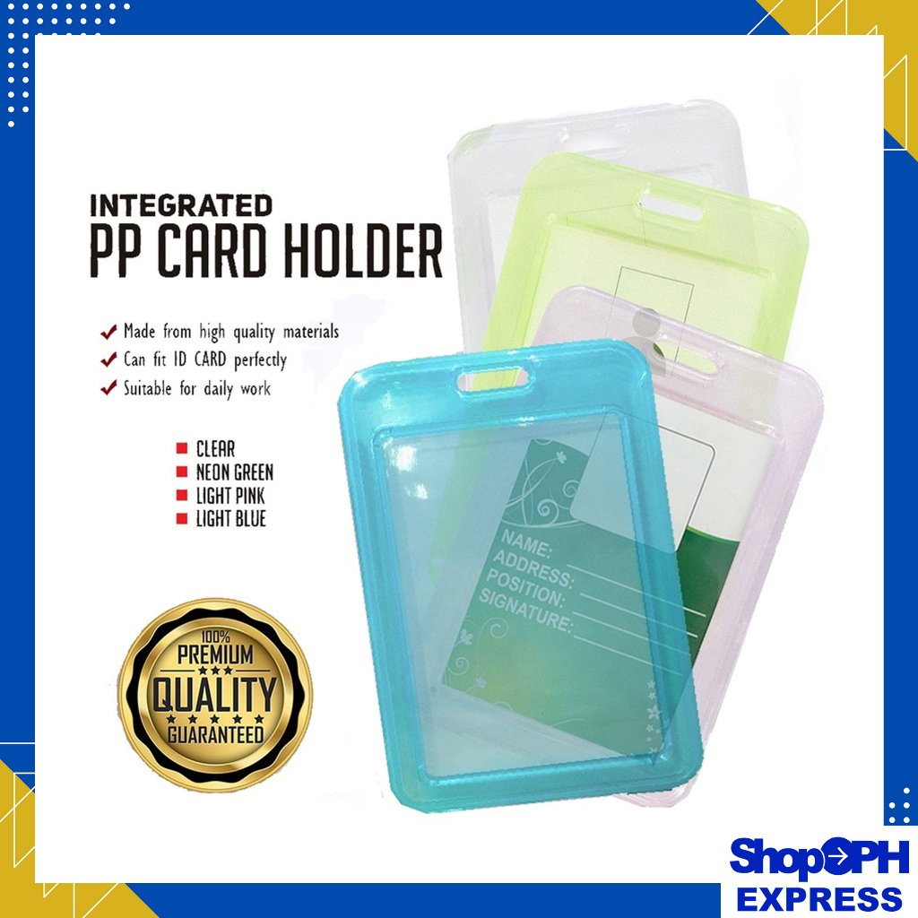 (5 pcs) Vertical Colored Transparent ID Holder / ID Case / ID Protector ...