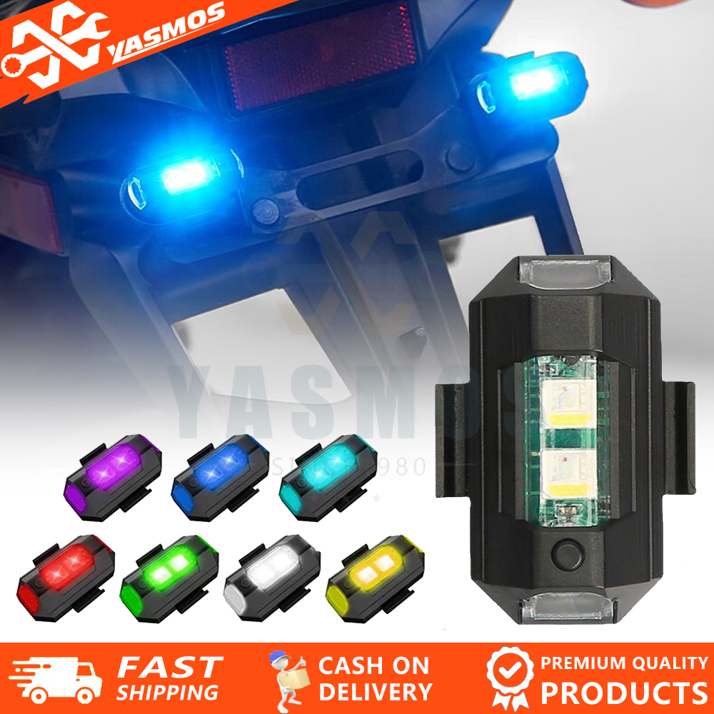 Multi-color flashing motorcycle flash LED charging warning tail light ...