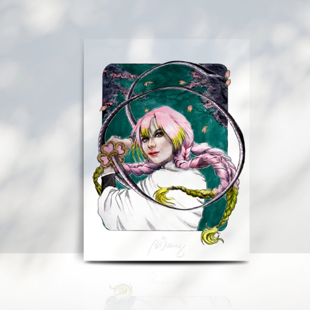 DEMON SLAYER- Mitsuri Kanroji- BikangArts Watercolor Fan Art Print ...
