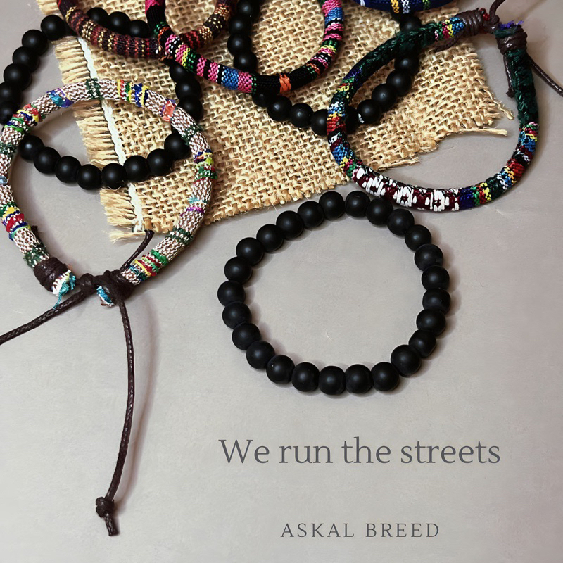 Askal Breed SET OF 2 Colorblock Braided Bracelet w/ Free Black Beaded ...