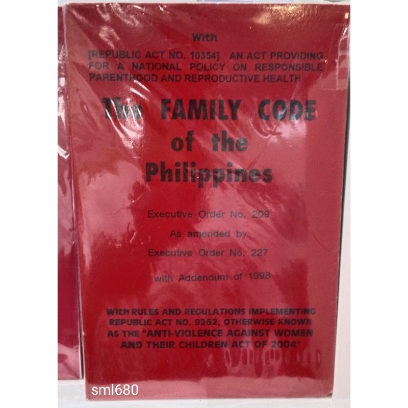 THE FAMILY CODE OF THE PHILIPPINES (BRAND NEW) | Shopee Philippines