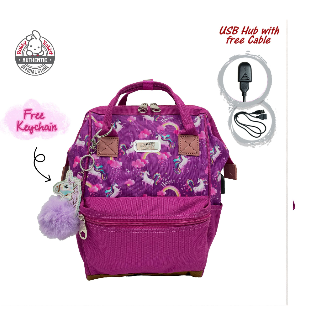 Robby Rabbit Fantastic Friends Backpack 14" Fuchsia (2023) | Shopee ...