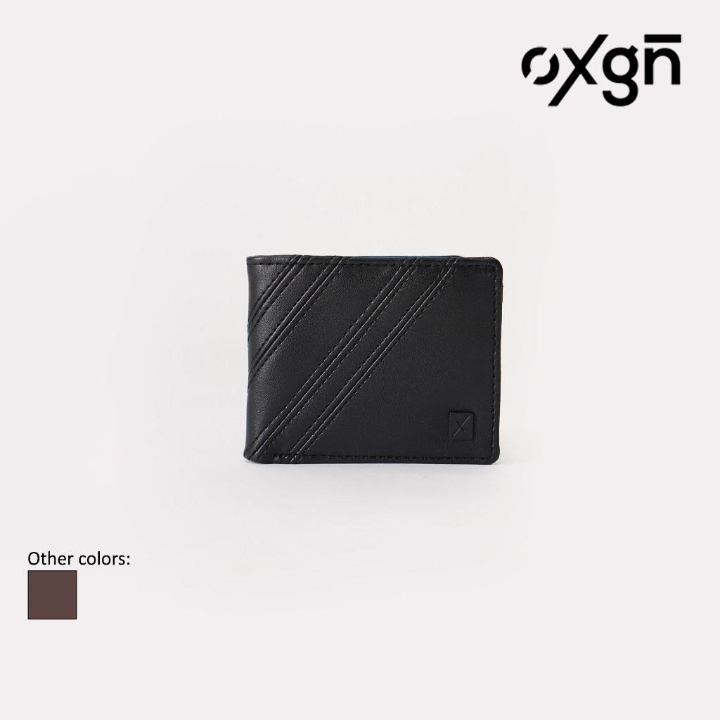 OXGN X Bi-Fold Wallet For Men And Women (Black/Chocolate Brown ...