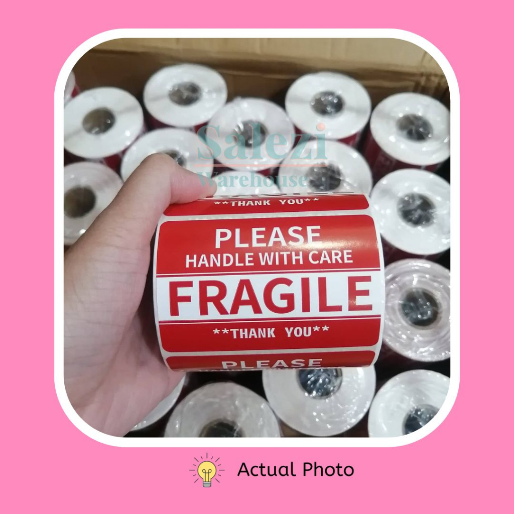 500pcs Fragile Sticker Handle with Care Packing Labels Warning ...