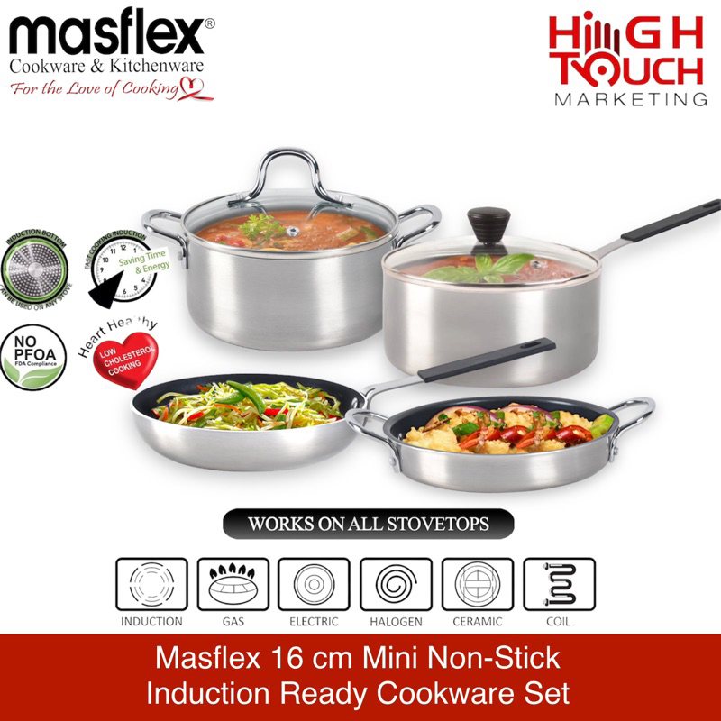 Masflex Mini Non-Stick Induction Cookware Set | Shopee Philippines