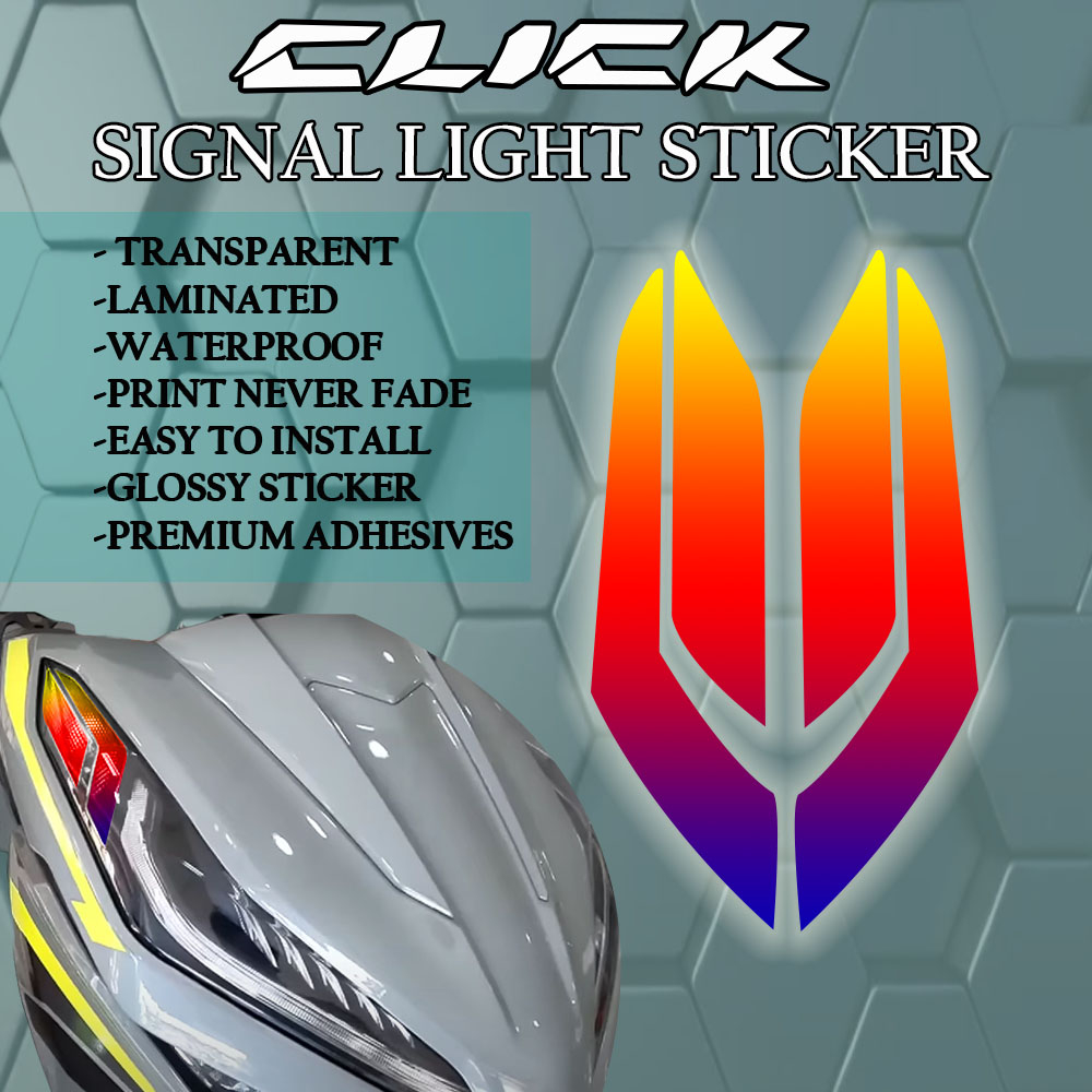 HONDA CLICK V3 & V2 SIGNAL LIGHT STICKER / CLICK V3 ACCESSORIES /CLICK ...