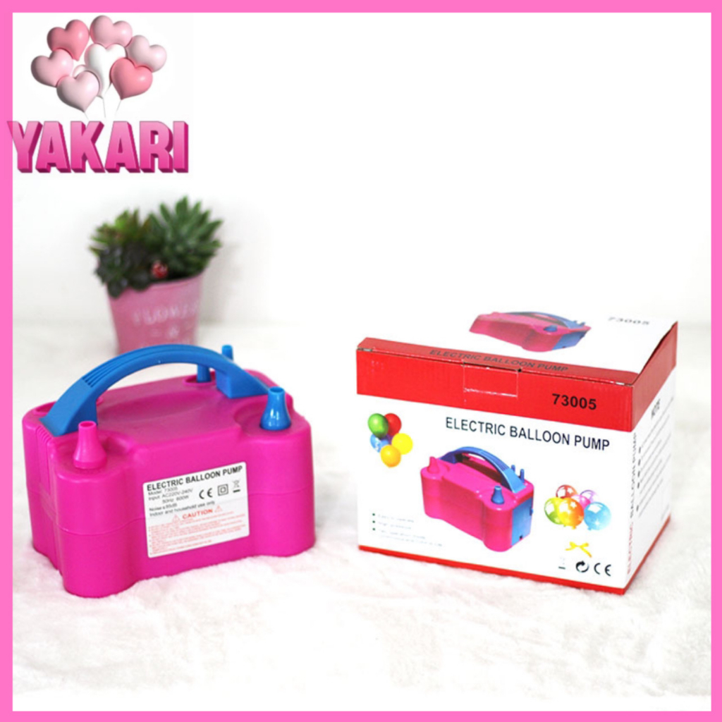 Electric Birthday Balloon Pump Electric Balloon Pump Pink Double Nozzle ...