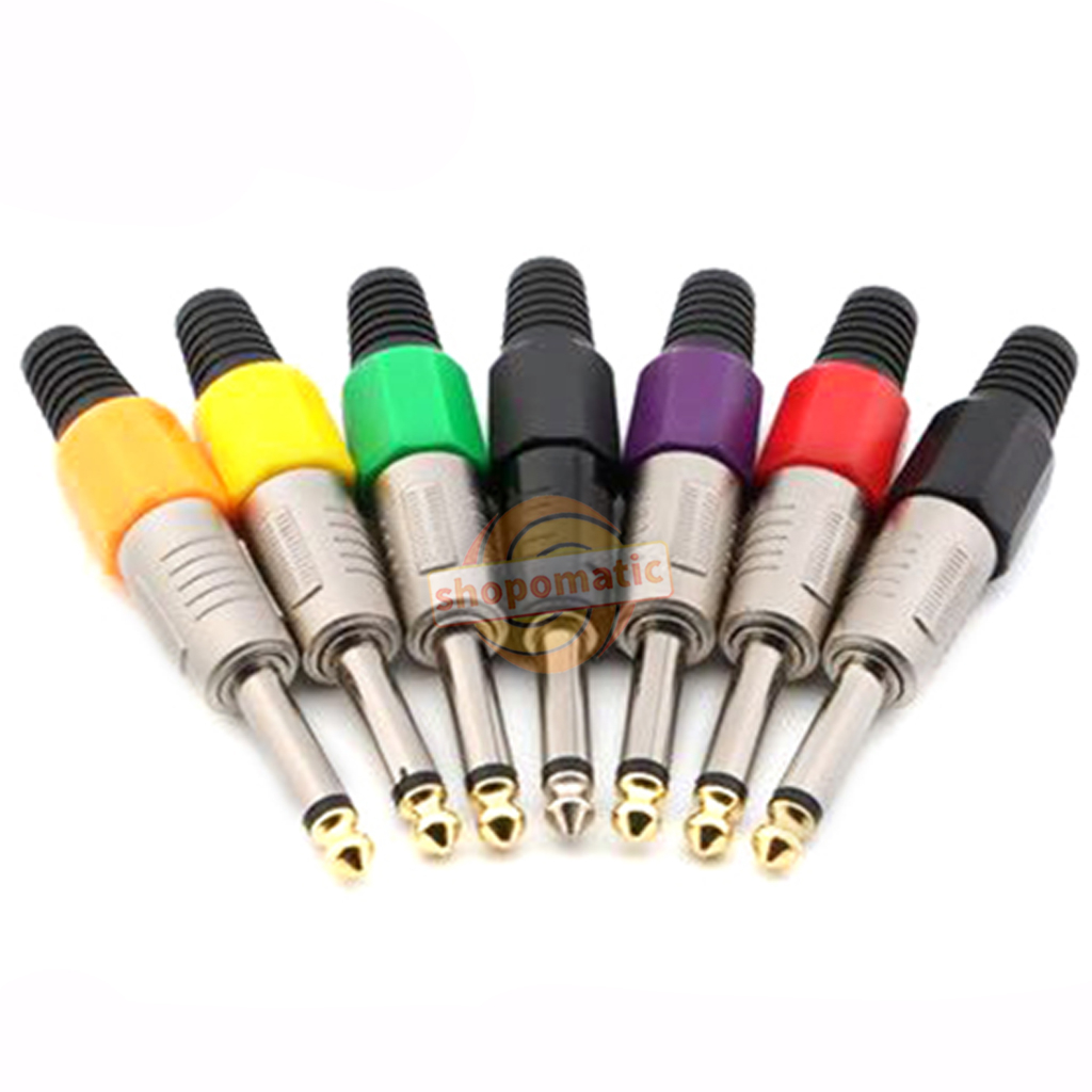 ⭐The 1 PCS (PL55 KULAY) P-PL 1/4 Mono Metal Phono Microphone Plug ...