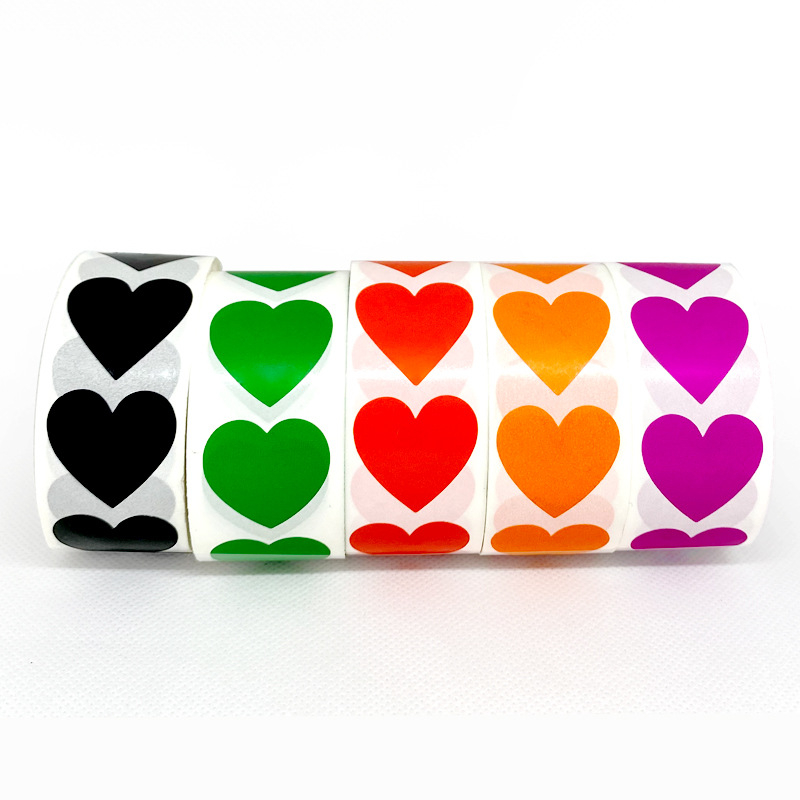 500Pcs/Roll Love Heart Shaped Seal Labels Package Label Sticker various ...