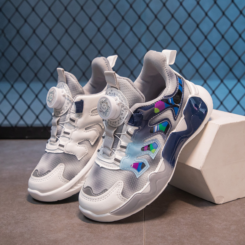 latest popular swivel button sneakers boys girls high-end running shoes ...