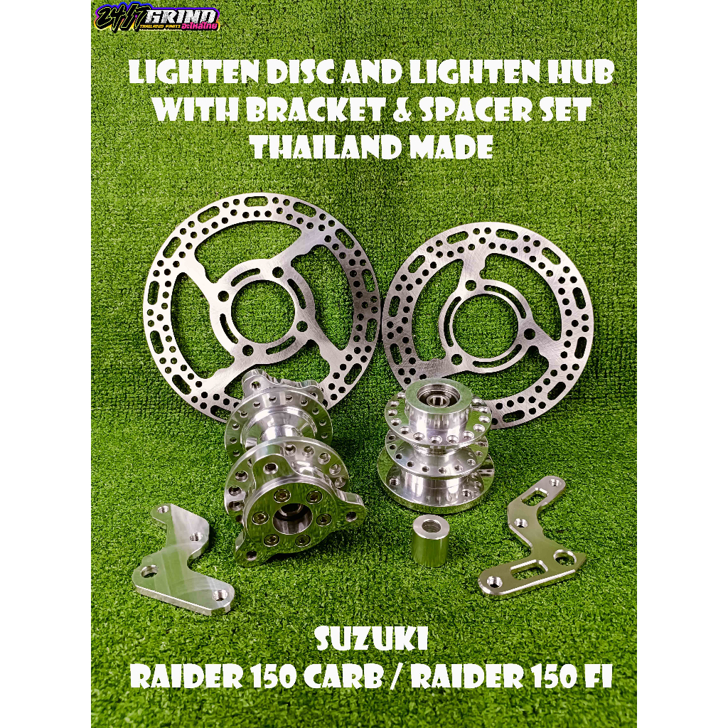 LIGHTEN HUB CHROME AND LIGHTEN DISC SET SUZUKI RAIDER 150 CARB / RAIDER ...