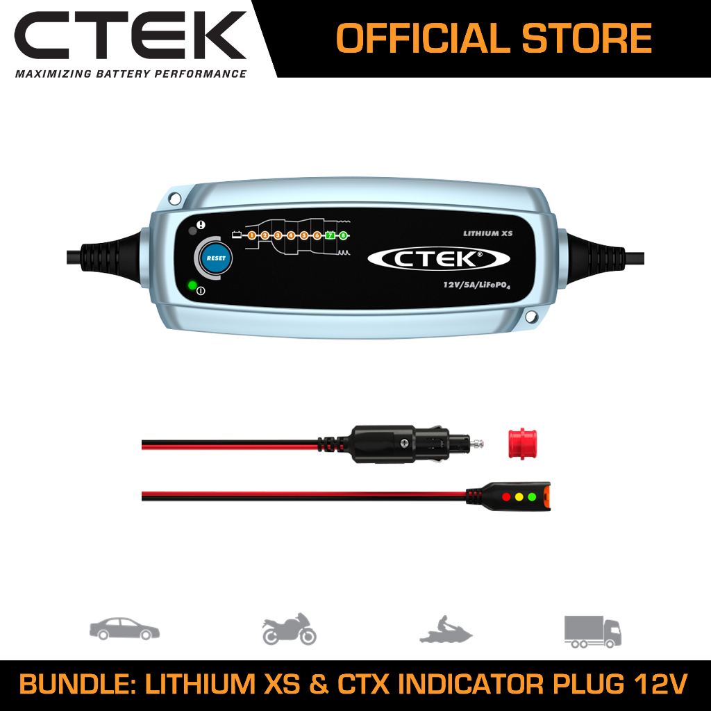 Bundle: CTEK Lithium XS & CTEK CTX Indicator Plug 12V | Shopee Philippines