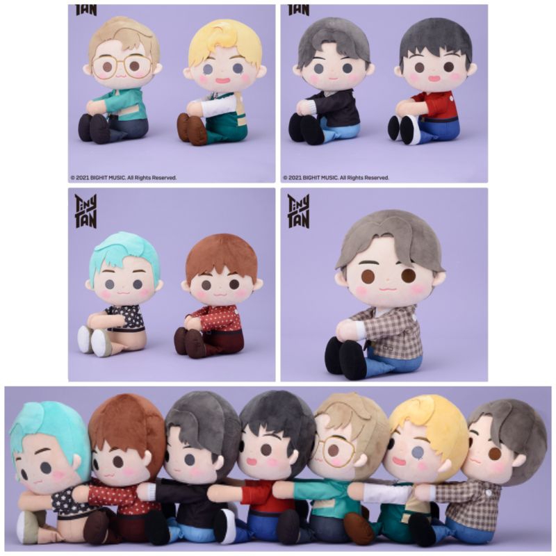 BTS TinyTAN - Jungkook, V, RM, Suga & Jin Special sticky / Attaching / Kuttsuki Plush Dynamite ...