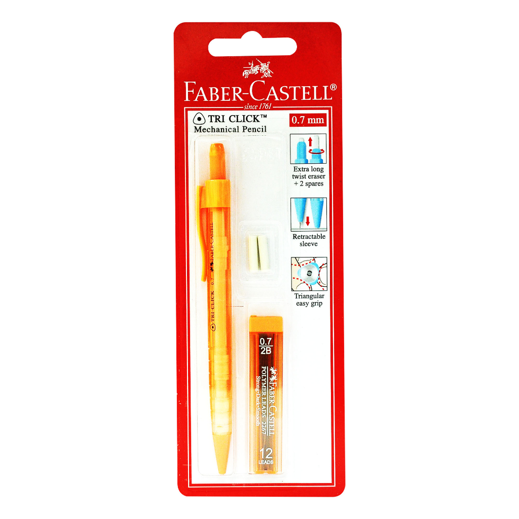 Faber-Castell TRI-CLICK 0.7 Mechanical Pencil Blister Card | Shopee ...