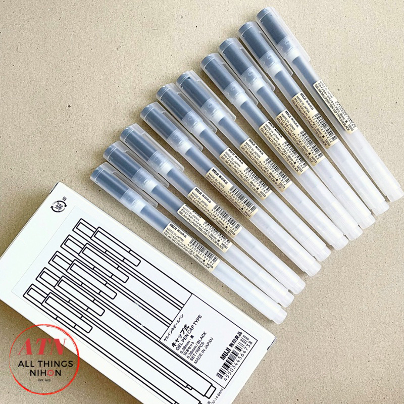 MUJI Gel Pen Box of 10 Authentic .38mm | .5mm | Shopee Philippines