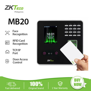 ZKTeco Biometrics Face Time Attendance Machine Absences Time Recorder Door Access ID Card MB20 ...