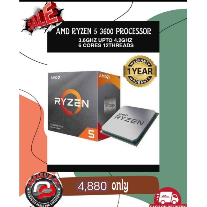 AMD RYZEN 5 3600, 4655G, 5600, 5600GT, 5600X PROCESSOR | Shopee Philippines