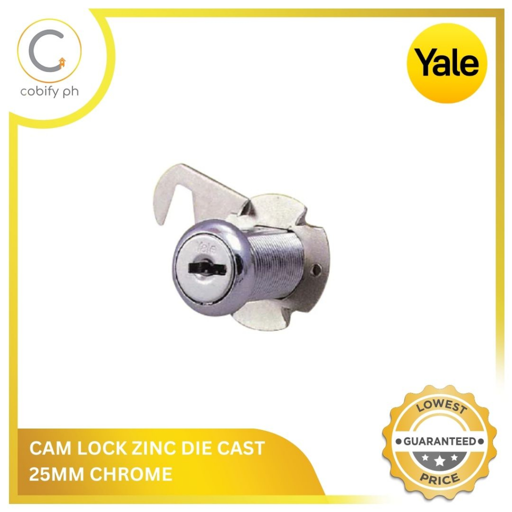 Yale Cam Lock Zinc Die Cast 25mm Chrome | Shopee Philippines